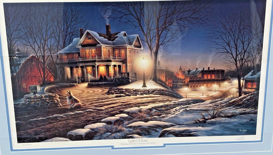 Vintage "Lights of Home" by Terry Redlin Wooden Frame 31 X 21 | eBay