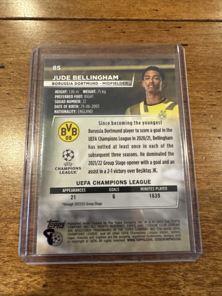 2022-23 Topps Stadium Club Chrome UEFA Club Competitions Jude ...