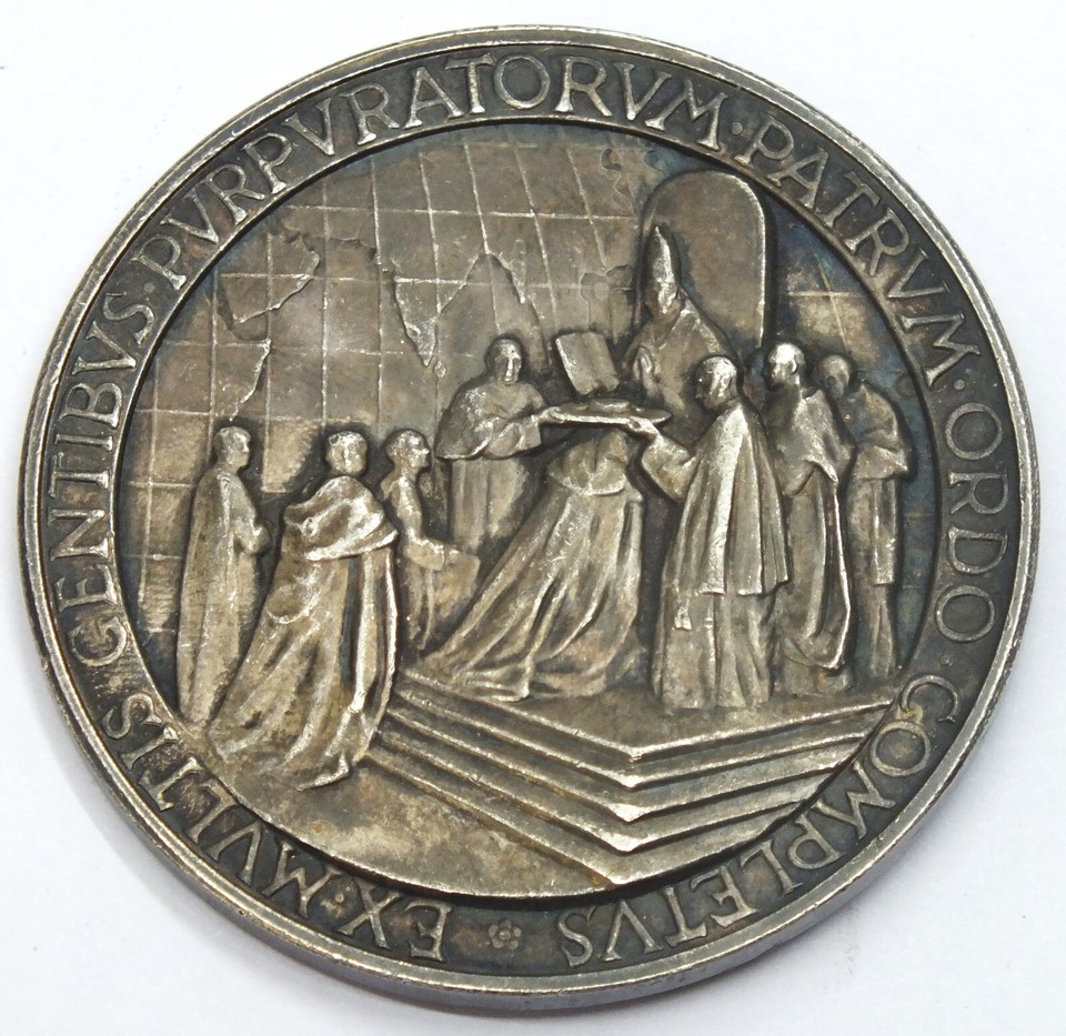 1953 Pope Pius XII Year of Pontification Silver Religious Art Medal ...
