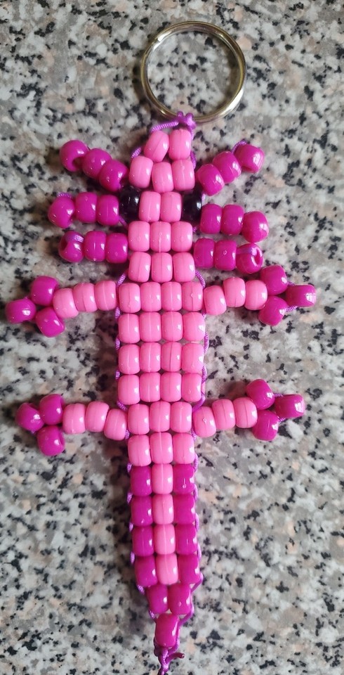 Axolotl 7 × 3.25 in Sea Creature/Amphibian Pony Beads Keychain Plastic ...