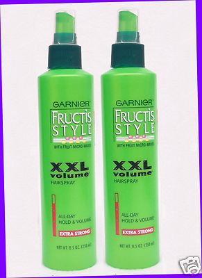2 Garnier Fructis Style XXL VOLUME Hairspray ALL-DAY HOLD Spray EXTRA ...