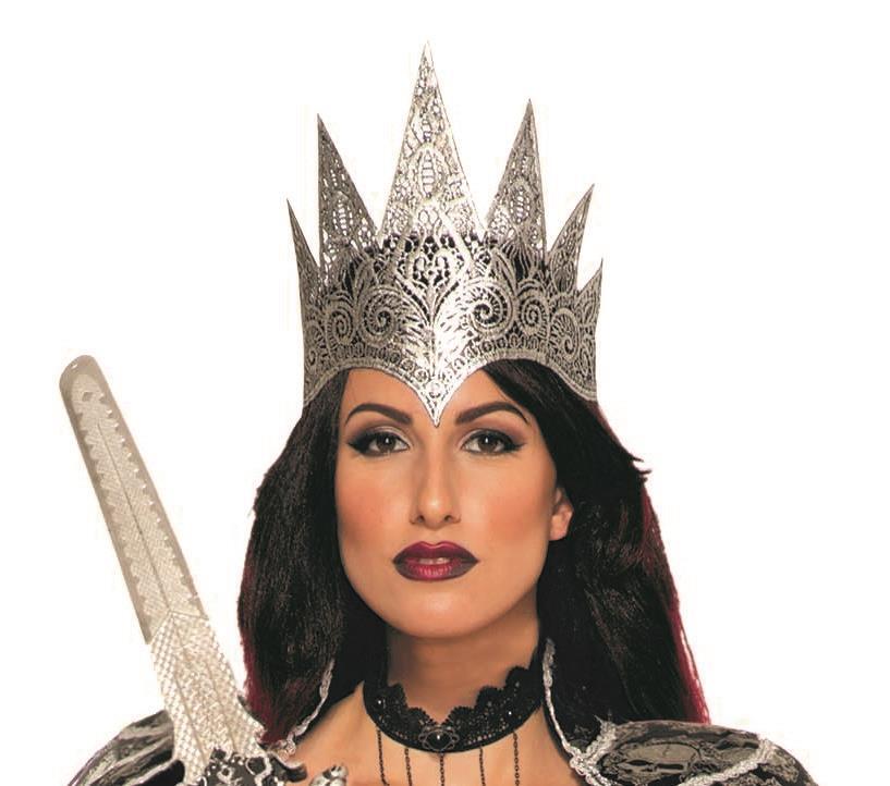 Dark Royalty Silver Lace Queen Crown Costume Crown | eBay