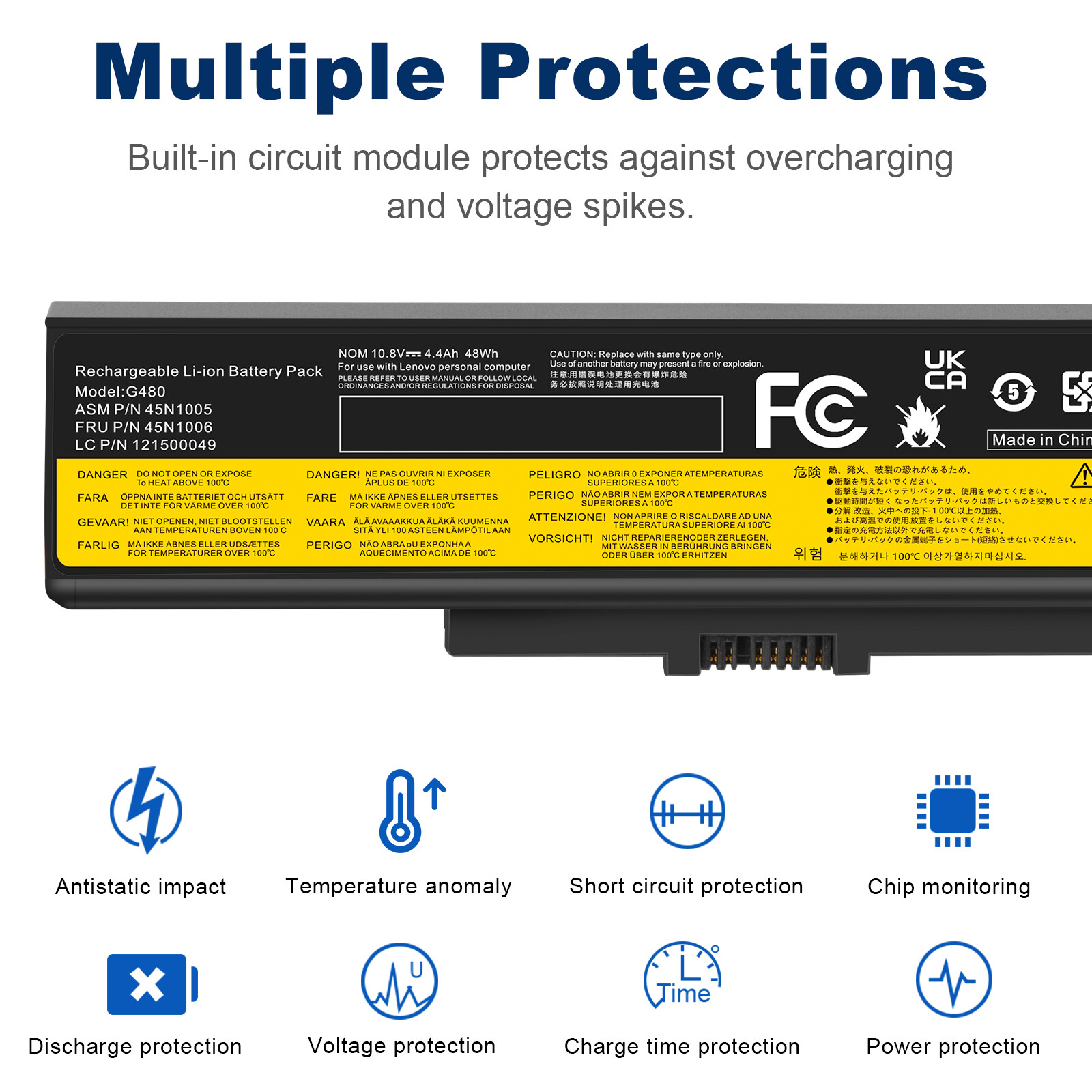 L11S6Y01 Battery for Lenovo IdeaPad Y480 Y580 G480 G580 Z380 Z480 Z580 ...