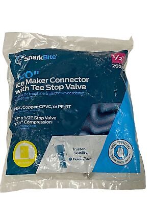 SharkBite 26038 1/2”x 1/2" Stop Valve x 1/4" Compression /Ice Maker ...