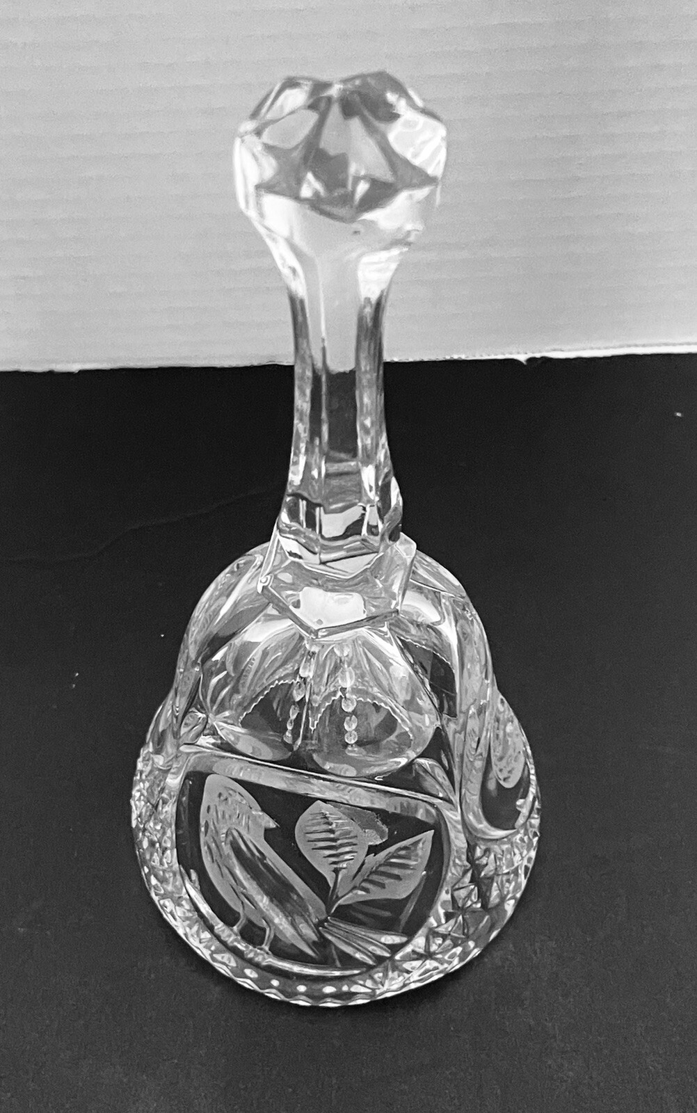 Hofbauer Byrdes German Lead Crystal Bell Frosted Bird On A Limb Crystal ...