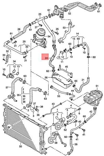 AUDI A6 COOLANT HOSE WITH QUICK RELEASE COUPLING RIGHT REAR 4G0122449D ...