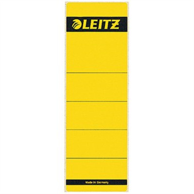 Leitz Folder Spine Label 61 x 192 mm Short, Wide Yellow Pack of 10 | eBay