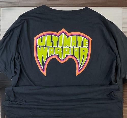 WWE Legends The Ultimate Warrior Mask T-Shirt Face Paint Logo WWF Men ...