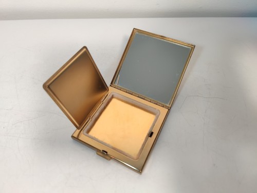 Vintage Volupte Compact Mirror Gold Tone Powder Case Makeup Powder ...