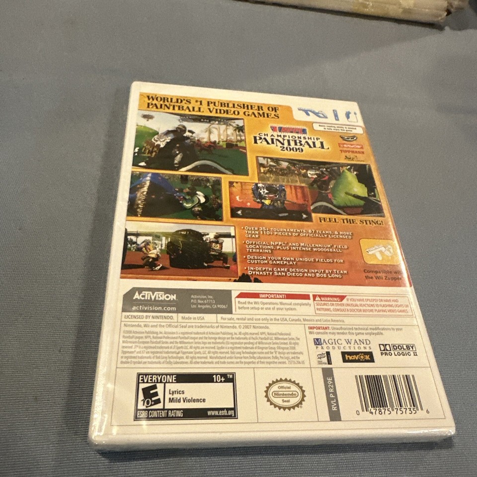 New / Sealed Wii NPPL Championship Paintball Game Nintendo Wii ...