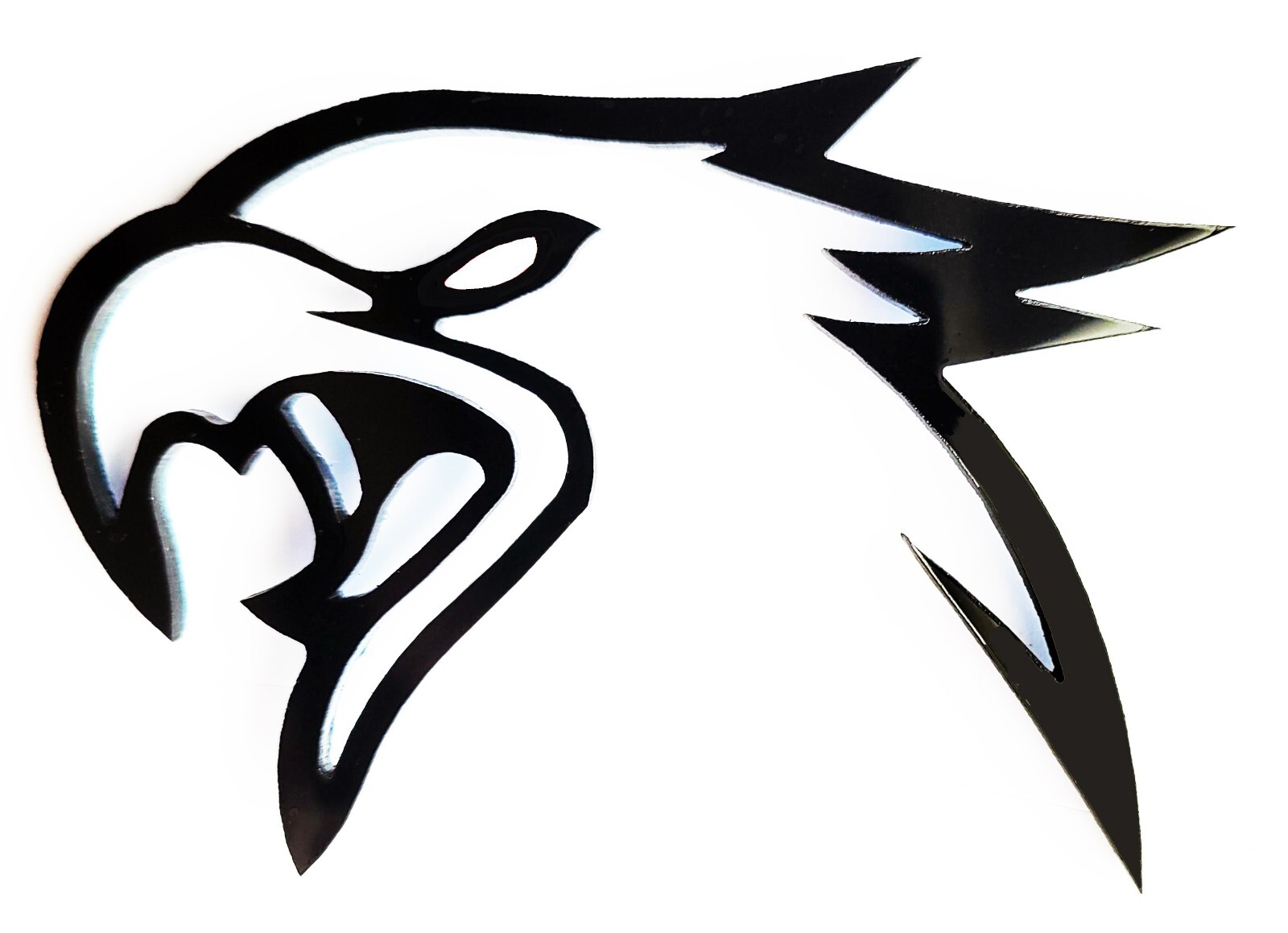 2x Emblem Logo Badge Hawk Hellhawk for Jeep Grand Cherokee Trackhawk ...