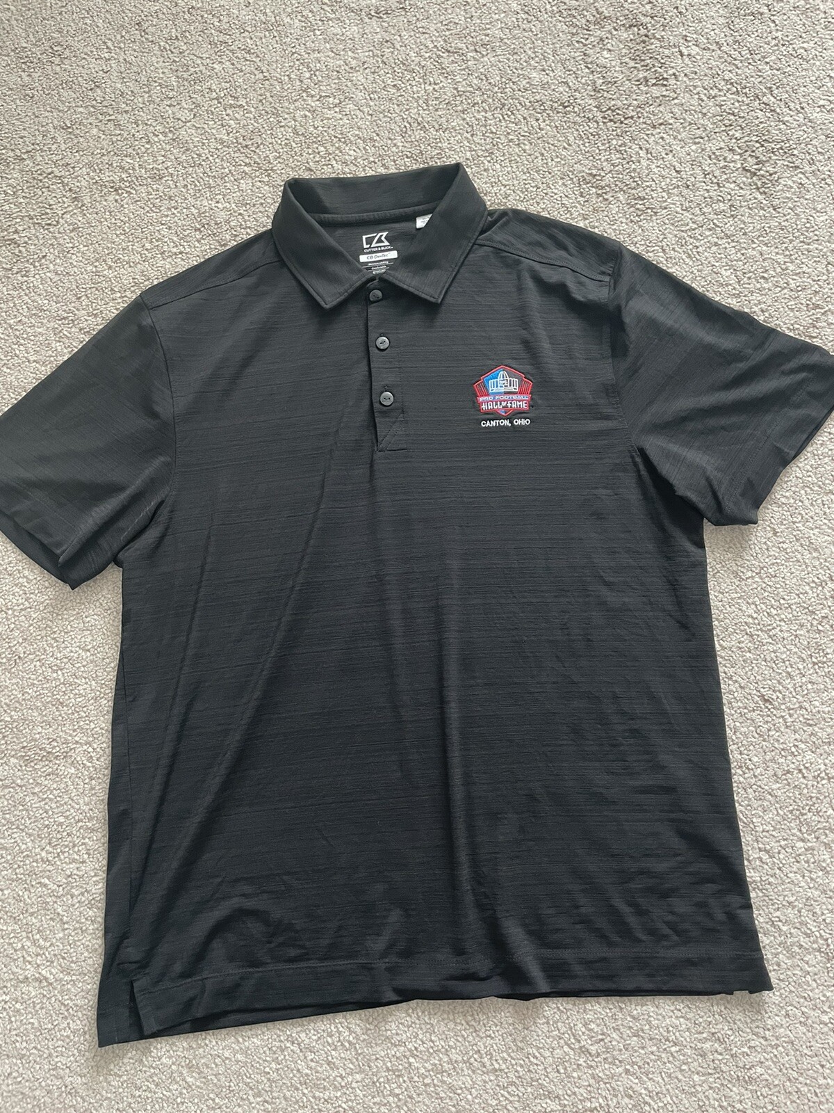 Pro Football Hall of Fame Polo. Cutter and Buck DryTe… - Gem