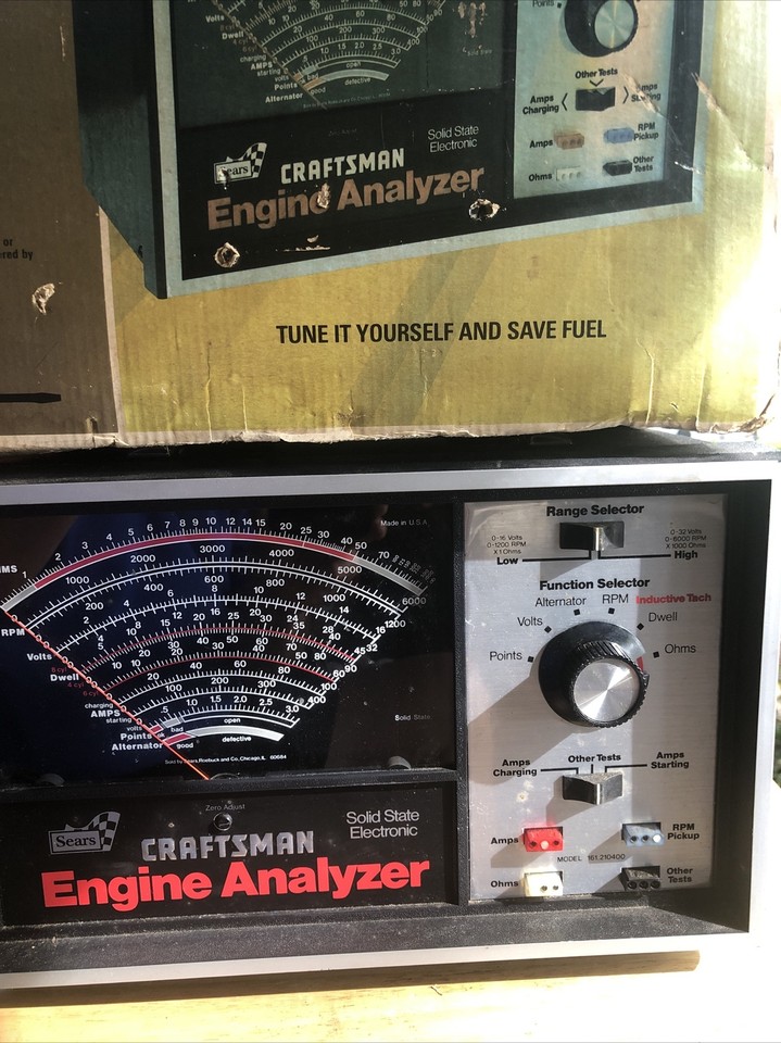 Craftsman Engine Analyzer Vintage Garage Art | eBay
