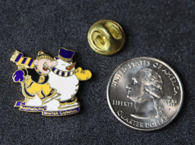 Dartmouth Winter Carnival Figure Skating Snowman Snow Pin | eBay