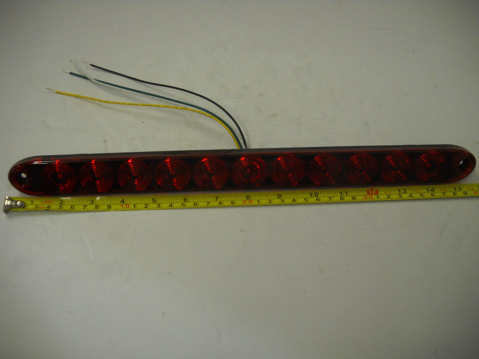 TecNiq Red HI Mount Center Brake Turn ID Bar 11 LED Light Trailer Truck ...