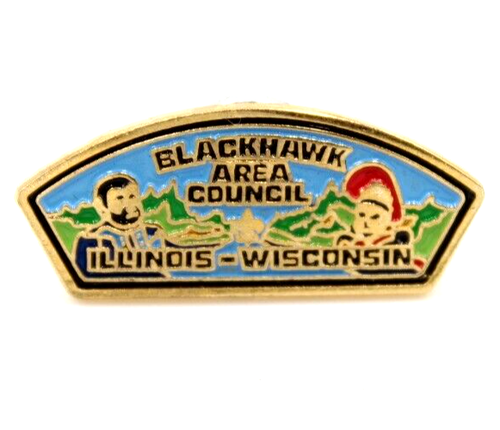 Blackhawk Area Council CSP Lapel Hat Pin Illinois IL Boy Scouts BSA U.S ...