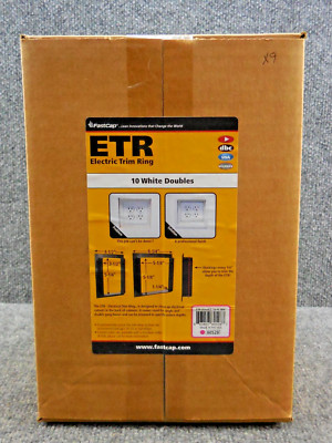 (10) New FastCap ETR Electric Trim Ring White Doubles 80528 ETR-Double ...