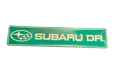 Large Street Sign SUBARU Drive 5" x 24" Aluminum Green White Genuine ...