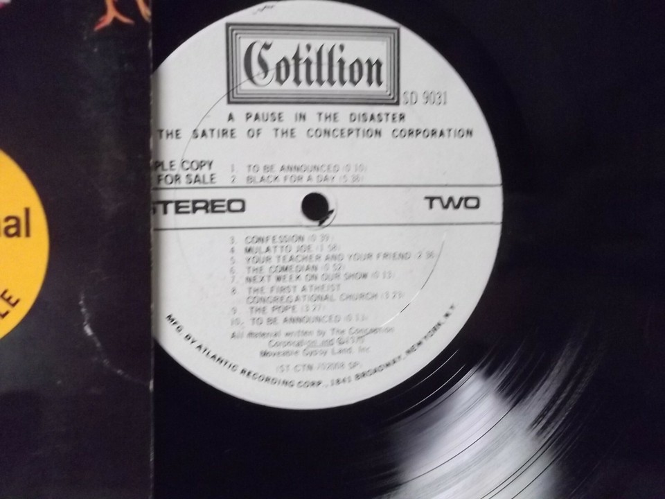 *WLP PROMO* A PAUSE IN THE DISASTER ON COTILLION RECORDS | eBay