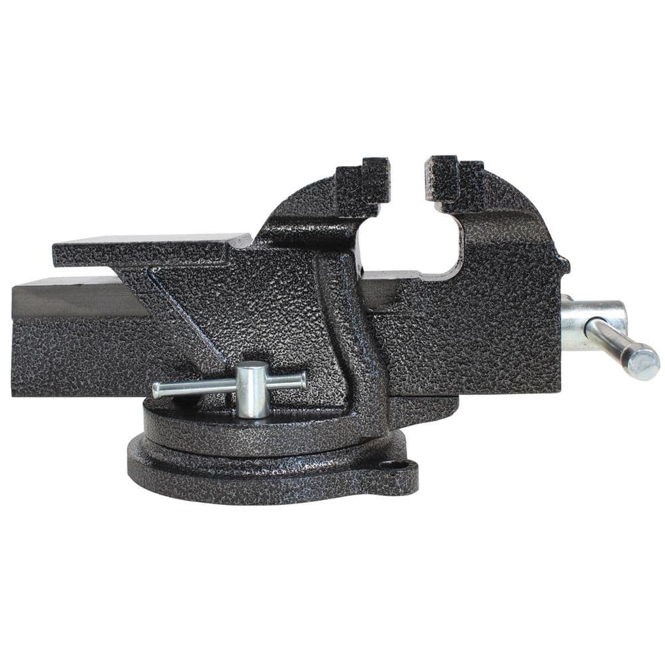 Bench Vise with Swivel Base 6 In. Heavy-Duty Hardened Steel Jaws High ...