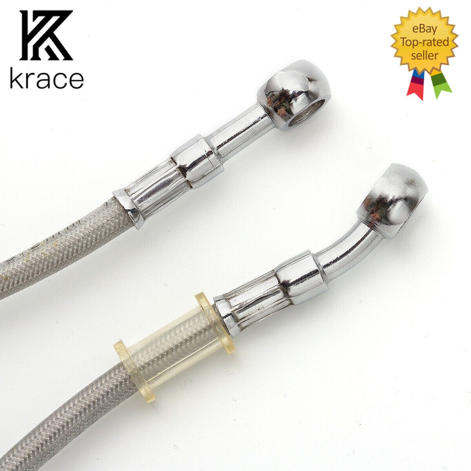 Universal Motorcycle Brake Hose Line 150CM Braided Steel Banjo Oil Pipe ...