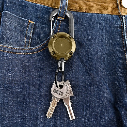 Anti-theft Easy-to-pull Buckle Rope Elastic Keychain Sporty Retractable ...