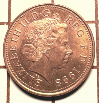1998 UK 2 Pence Queen Elizabeth Red BU copper plated steel | eBay