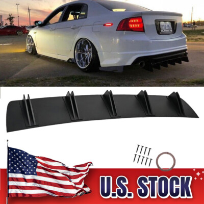 For Acura TL 2004-2008 Matte Black Rear Lip Bumper Diffuser Spoiler ...