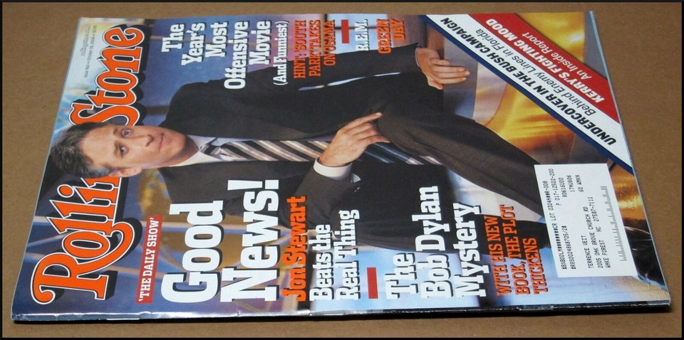10/28/2004 Rolling Stone Magazine Jon Stewart Bob Dylan R.E.M. Team ...