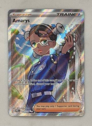 Pokemon Amarys 132/131 Sv: Prismatic Evolutions Holo Full Art Trainer ...