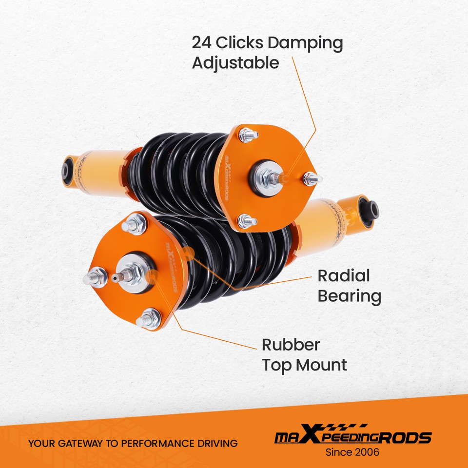 24 Way Damper Adjustable Coilovers & Control Arms Kit For Lexus IS300 ...