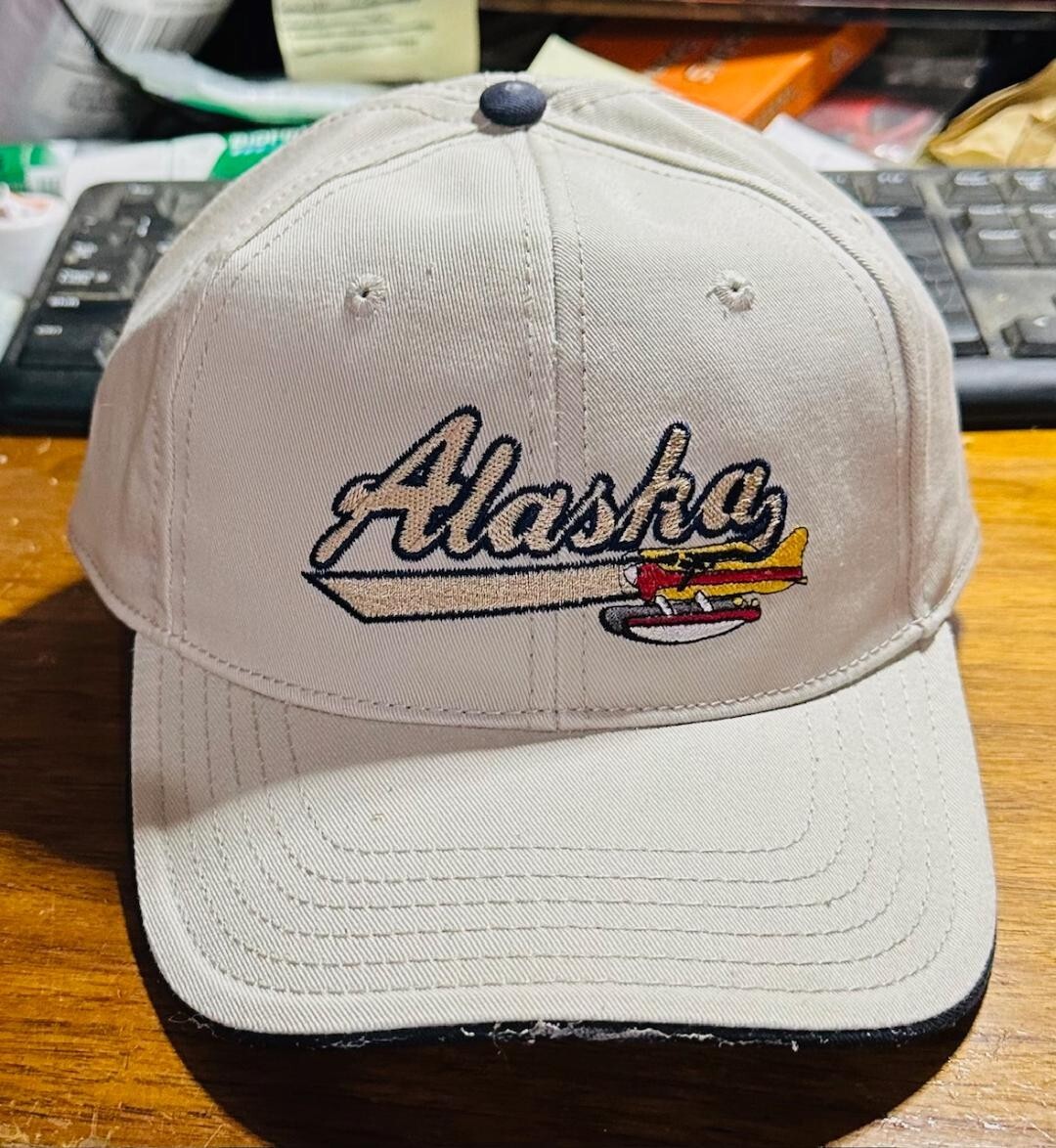 Vintage Alaska Seaplane Stitched Baseball Beige Adjustable Cap Hat #W8 ...