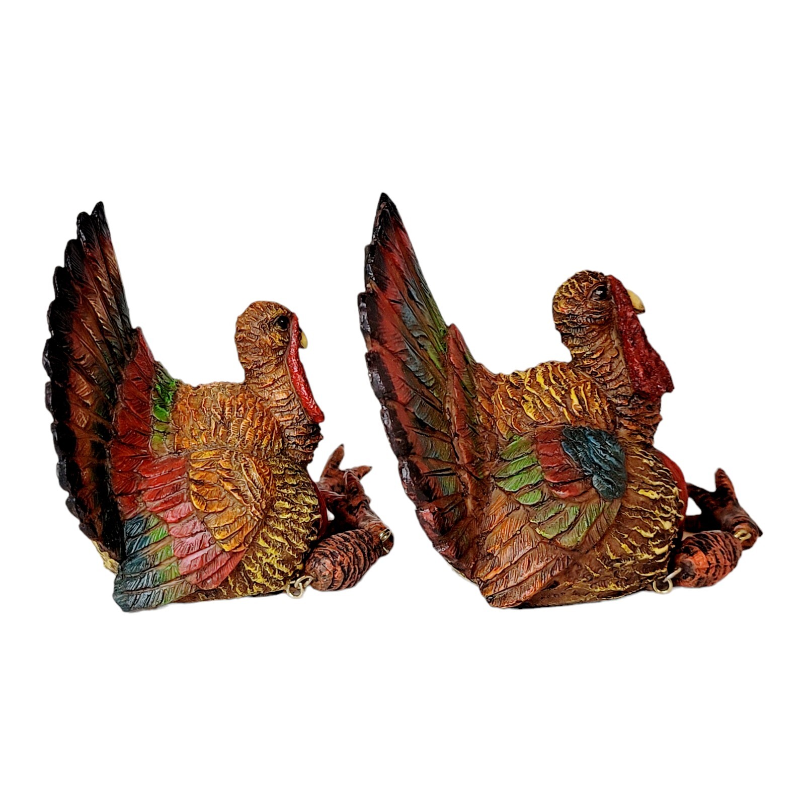 Set of 2 Turkey Thanksgiving Shelf Sitter Window Sill Decoration Door ...