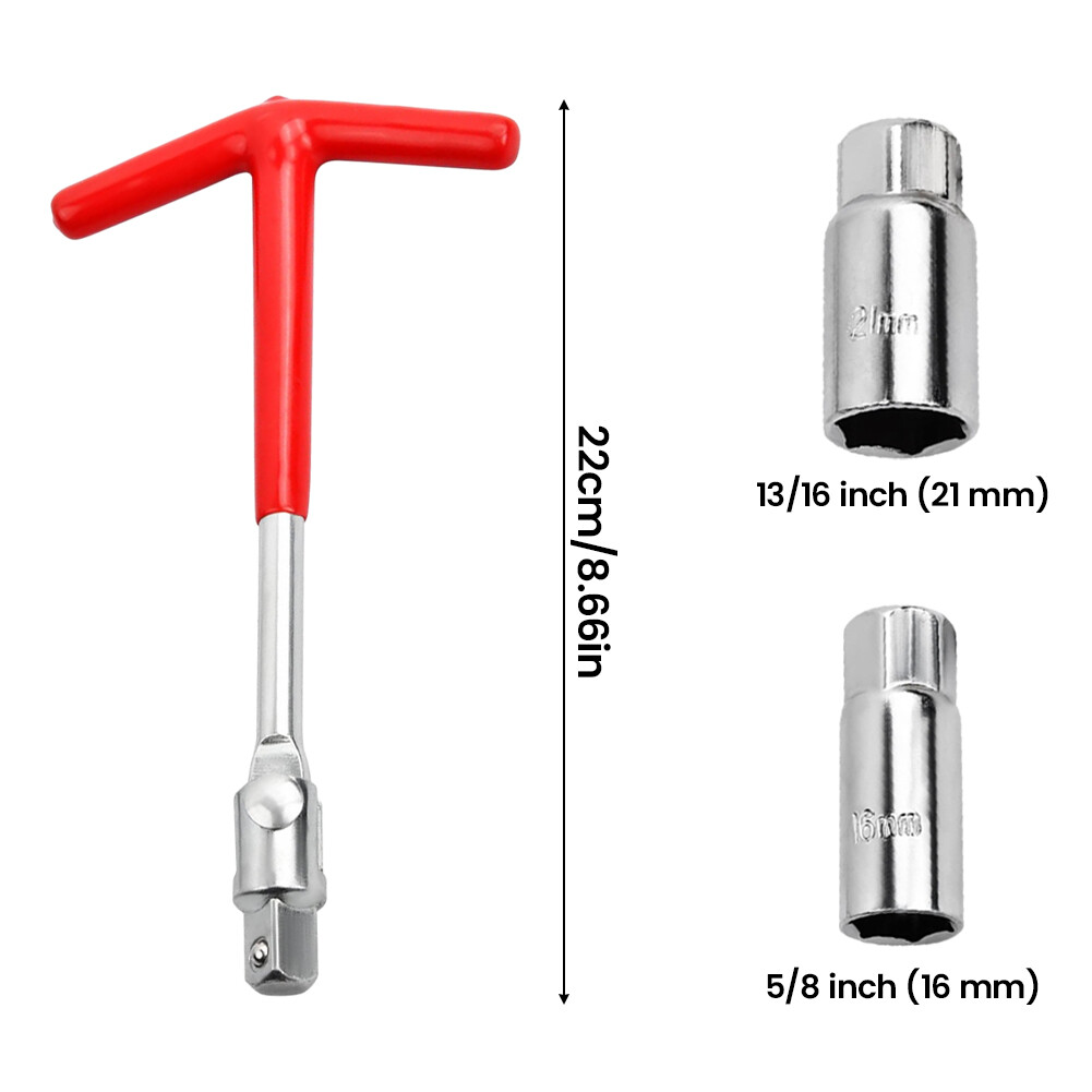 3pcs 16mm 21mm Spark Plug Socket Wrench Lawn Mower For Motorcycle T ...