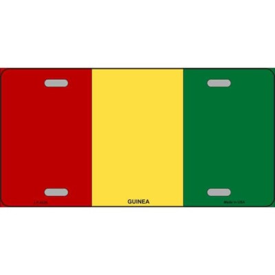 Guinea Flag License Plate Metal Sign Plaque Art Car Truck Wall Home ...