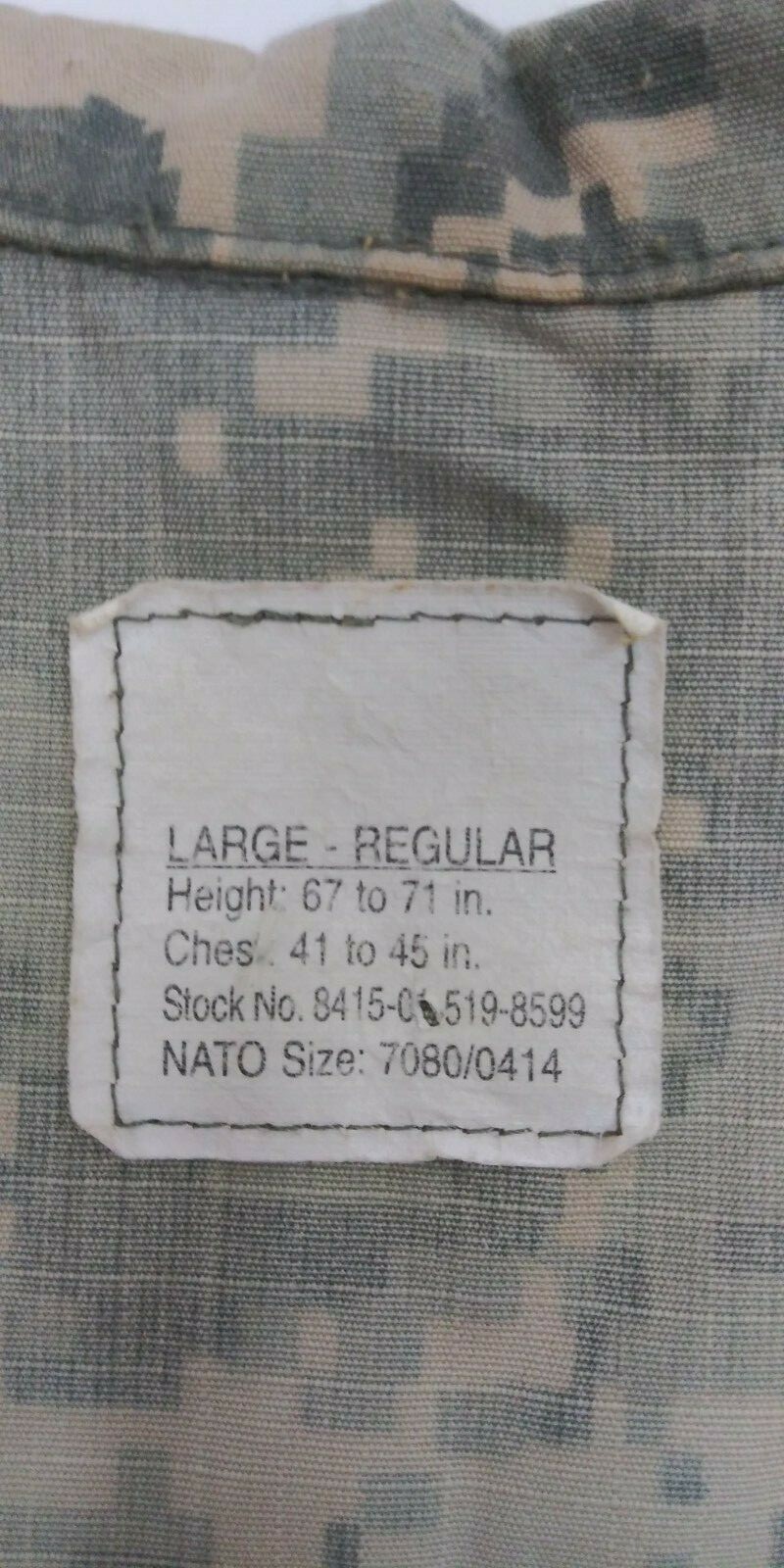 US Army Field Jacket Unisex ACU (Army Combat Uniform)… - Gem