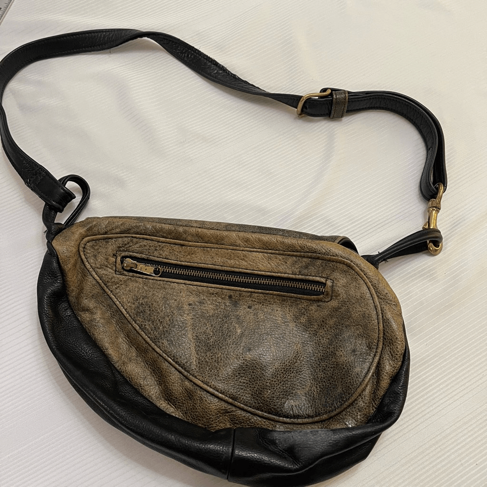 Vintage Fred Eisen Leather Designs Mail Bag Handcrafted Black ...