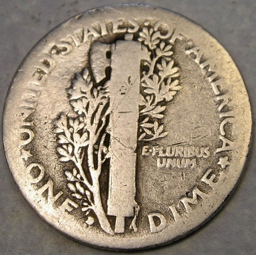 1916 D MERCURY WINGED HEAD SILVER DIME APPEALING VERY RARE KEY DATE 2 ...