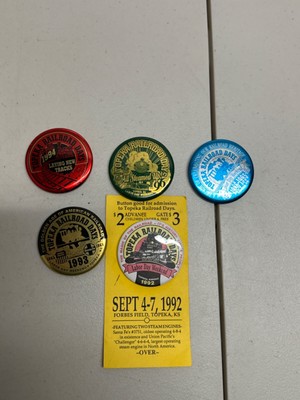 Topeka Railroad Days Pins 1992-1996 | eBay