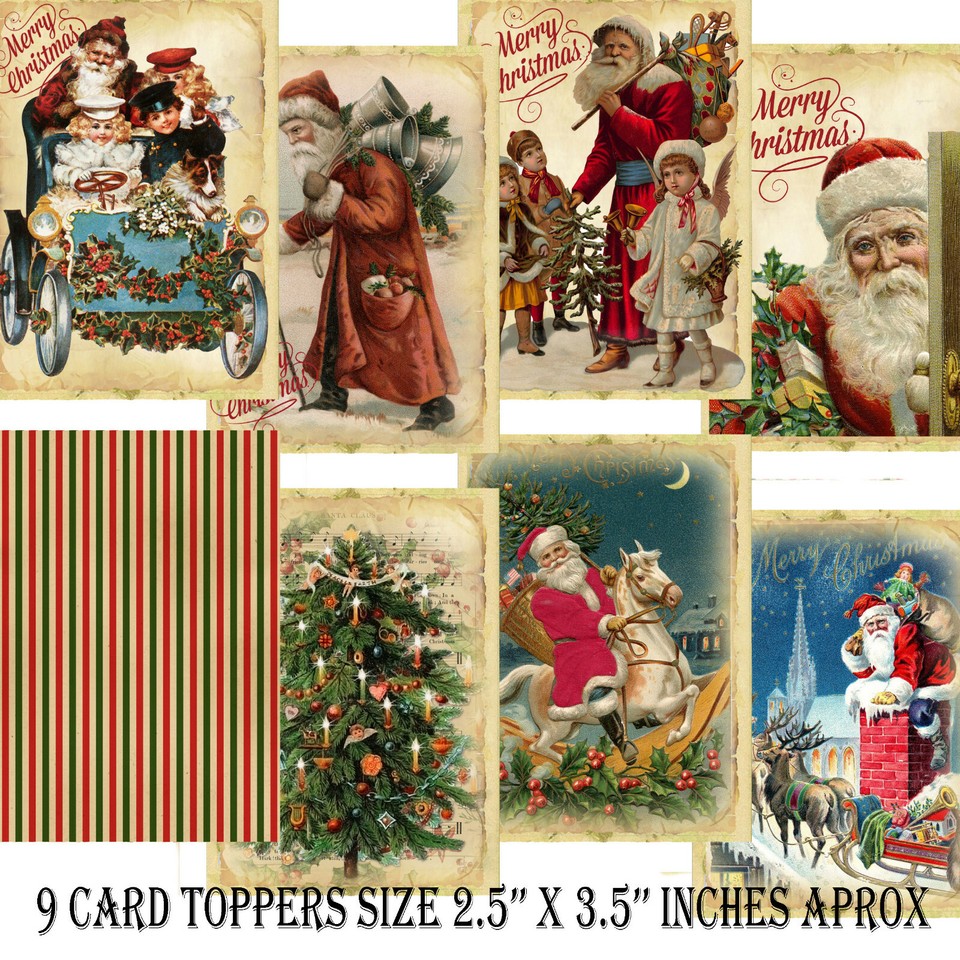 Christmas card Toppers Card Making,Christmas Scrapbooking,Xmas Crafts ...