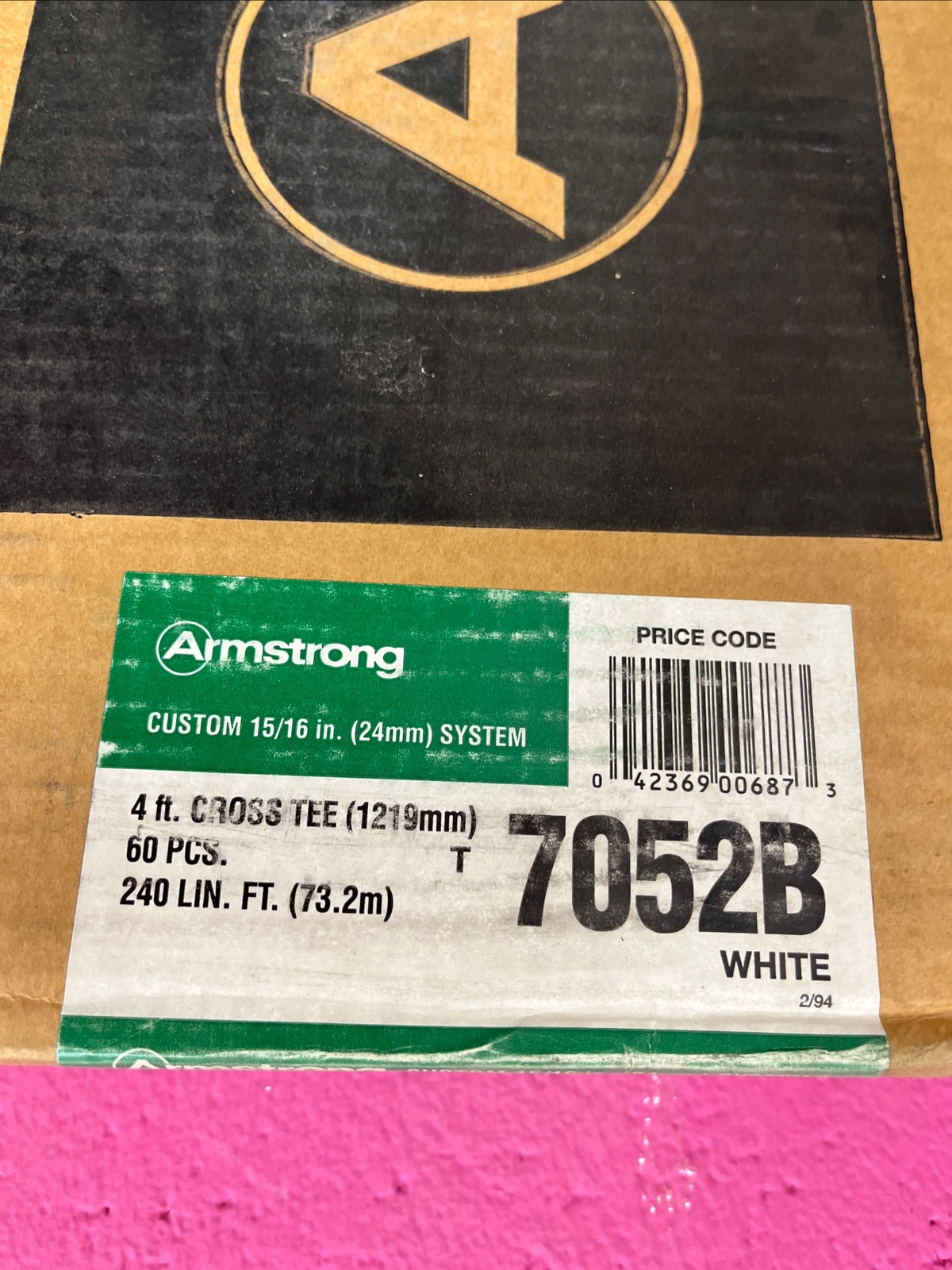 Armstrong 4’ White cross Tee 7052B Case Of 60 | eBay