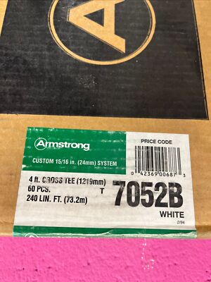 Armstrong 4’ White cross Tee 7052B Case Of 60 | eBay
