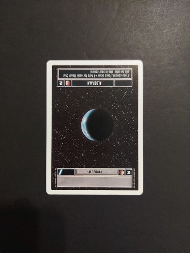 Star Wars CCG Alderaan Dark Side System Premiere WB White Border ...