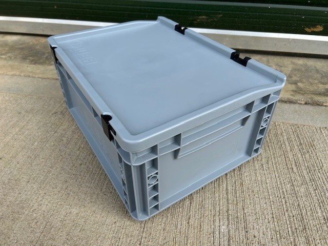 Euro storage boxes with lids Heavy duty. Medium | eBay UK