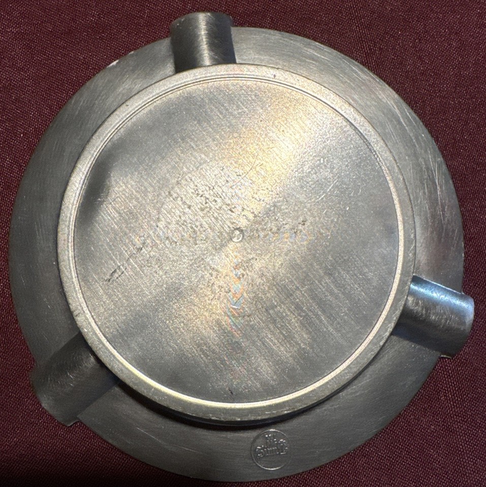 Mid Century WMF Zinn Antique German Pewter Ashtray Engraved Rembrandt ...