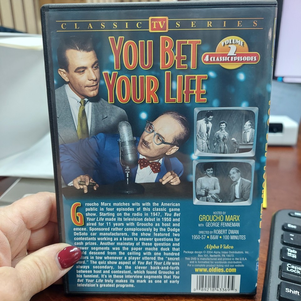 You Bet Your Life,: Volume 2 (DVD, 1950) Groucho Marx 89218433695| eBay