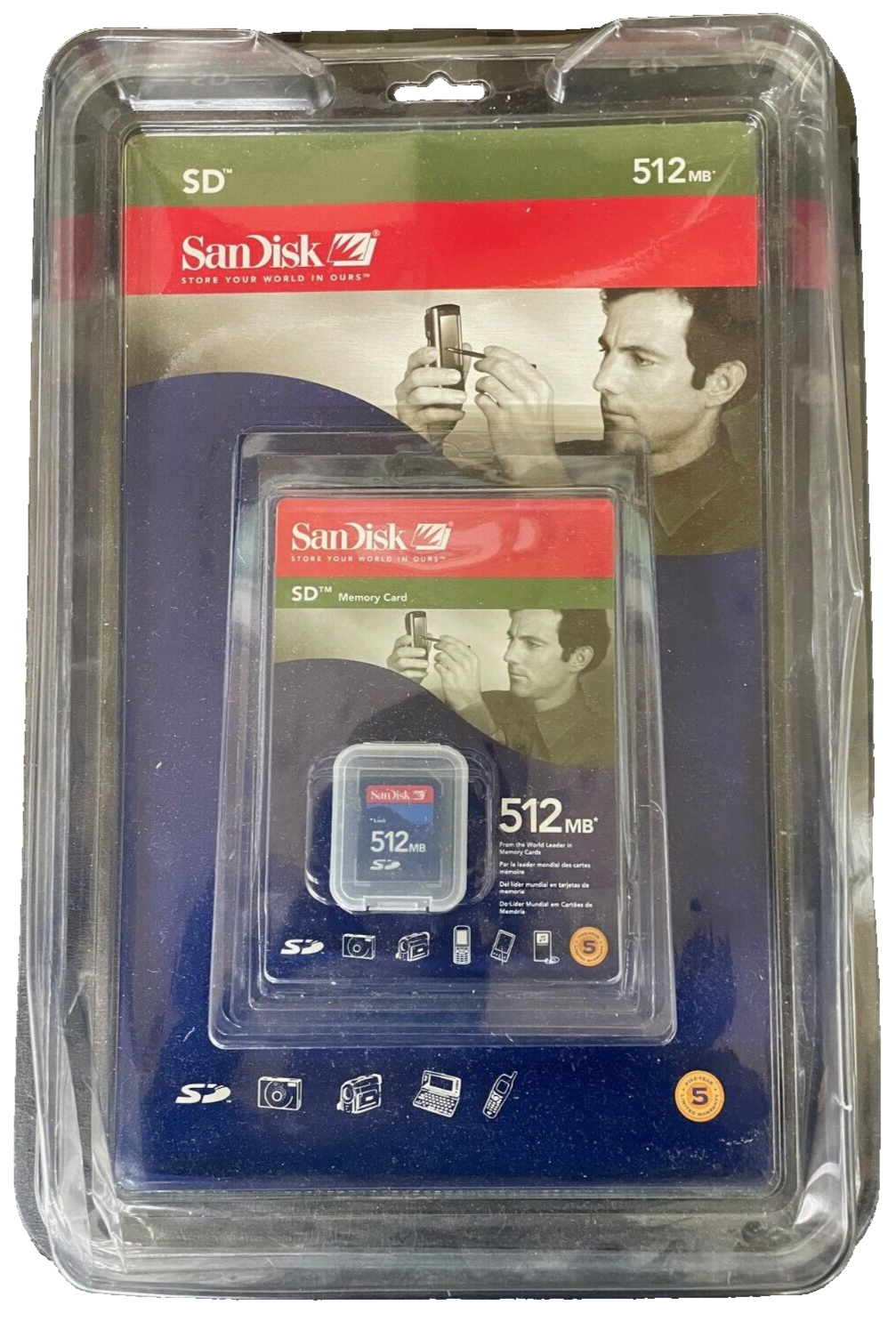 SanDisk 512MB SD Memory Card - SDSDB-512-A24 Brand New Never Opened ...