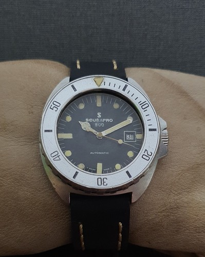 RARE!! SCUBAPRO 500 DIVER AUTOMATIC ETA 2752 VINTAGE 70's RARE 17J ...