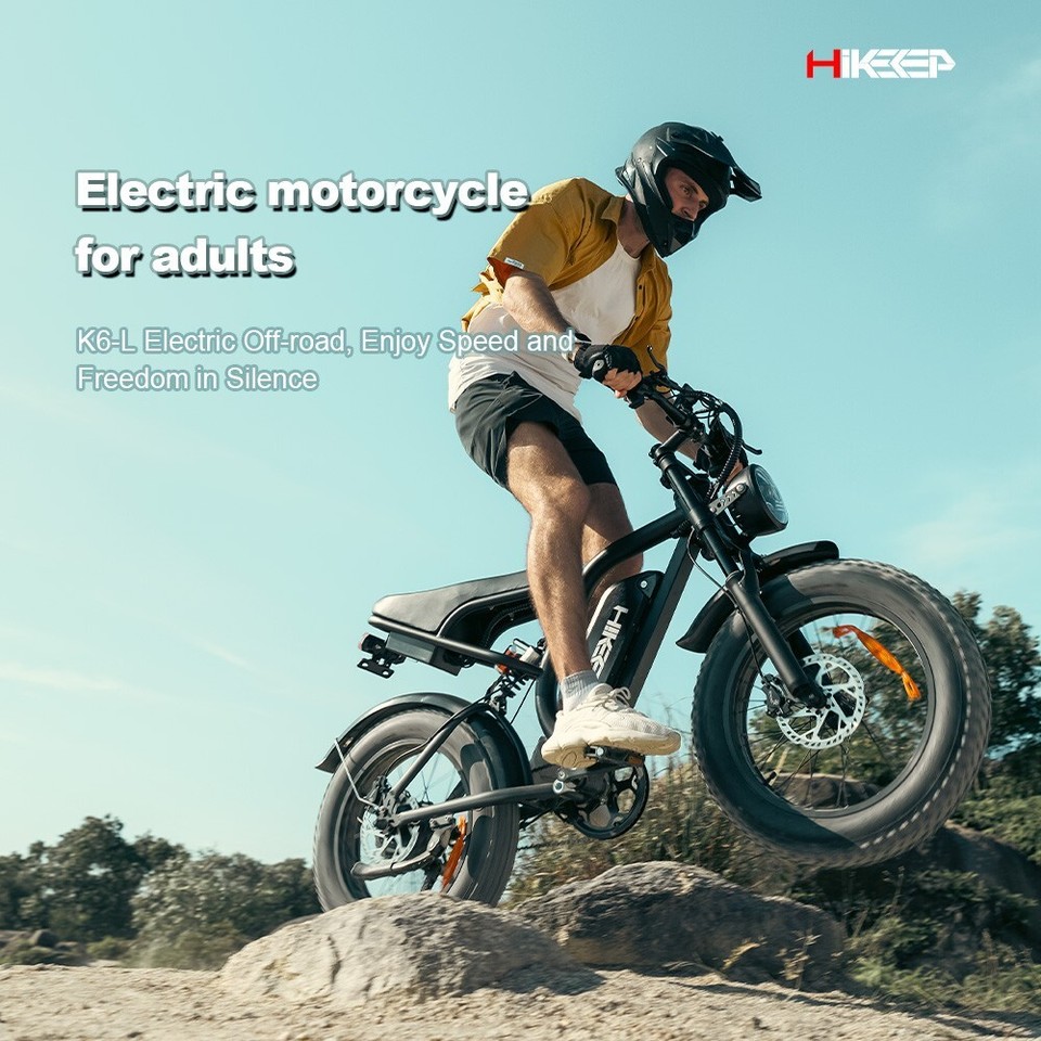 Hikeep ebike 20" Fat Tires Mountain Electric Bicycle for Adults 1000W ...