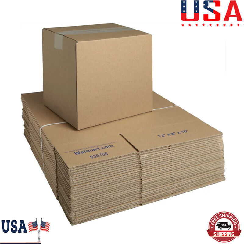 30 Count Recycled Shipping Boxes Organizing Recycled Kraft 12”L x 8”W x ...